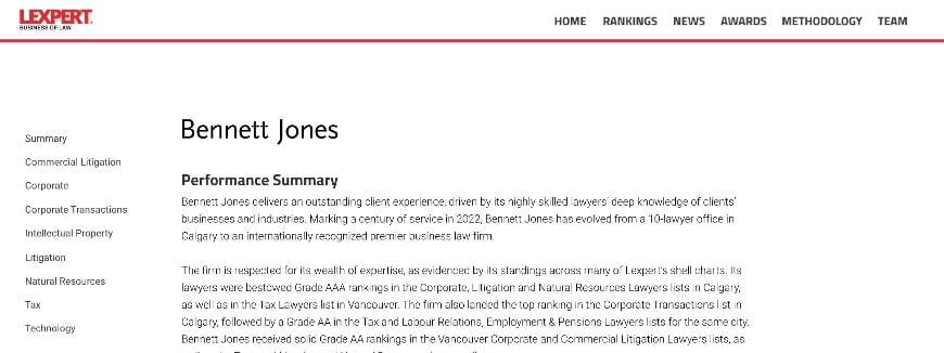 Sponsored Shellchart - Bennett Jones