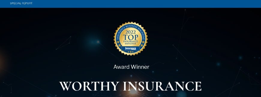 IBA Top Insurance Employers 2022 - WORTHY INSURANCE