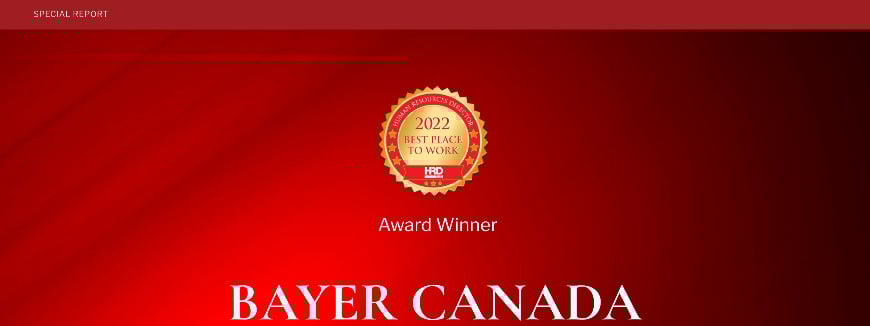HRDC Best Places to Work 2022 - BAYER CANADA