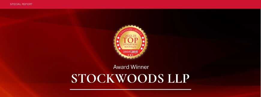CL Top Litigation Boutiques 2022 - STOCKWOODS LLP