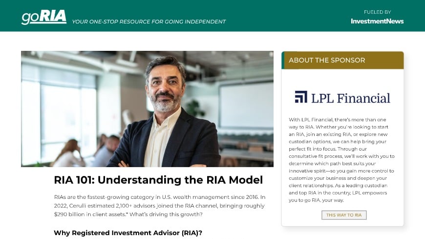 RIA 101: Understanding the RIA Model