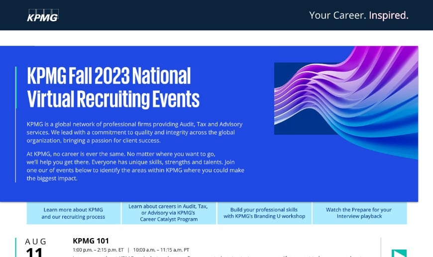KPMG Virtual Career Series