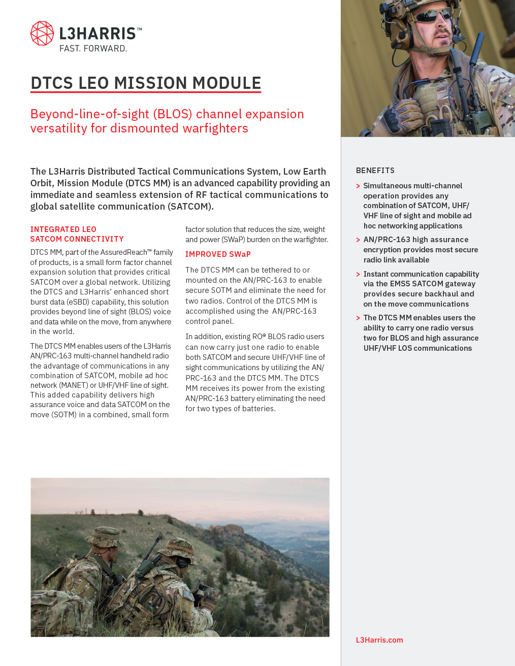 DTCS Mission Module L3Harris, Space and Airborne Systems, DTCS, DTCS ...