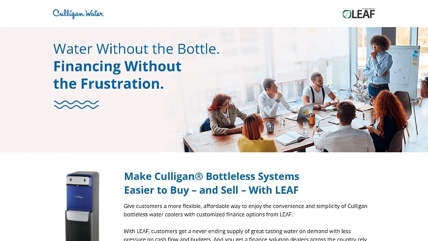 Culligan Financing Program Announcement