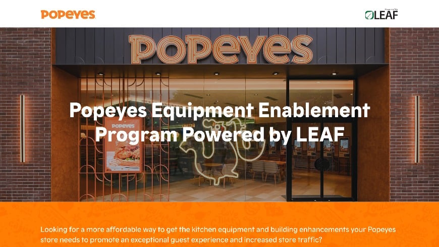 Popeyes Equipment Financing - End User - BD