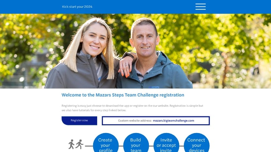 Register - Steps Team challenge