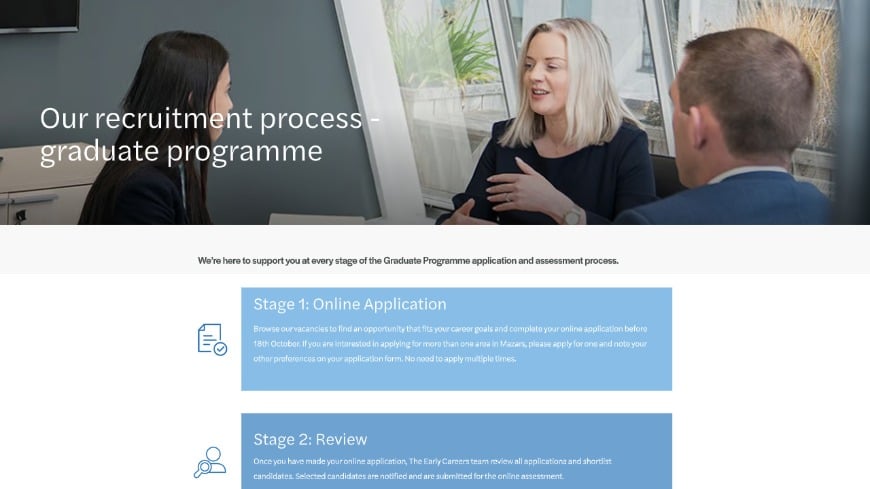 Our recruitment process - graduate programme