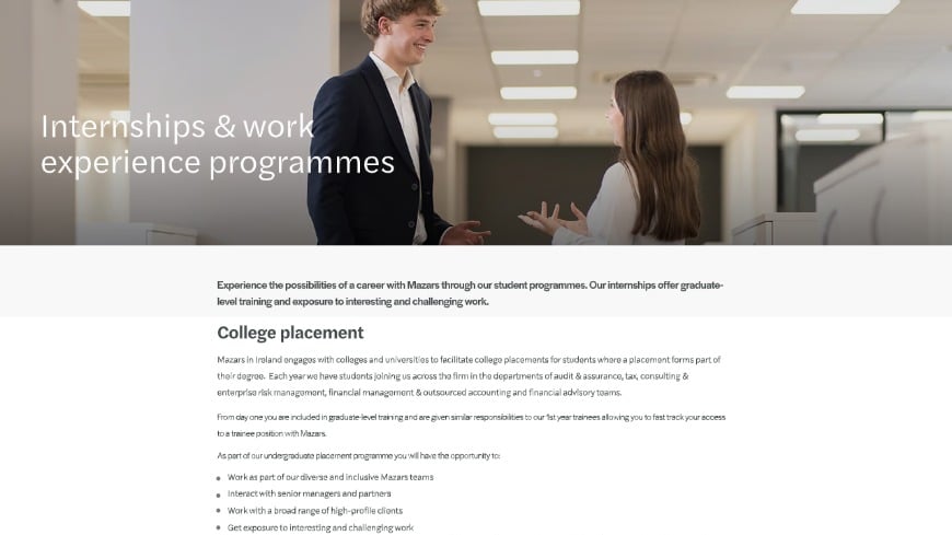 Internships & Work Experience Programmes