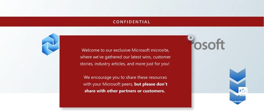 Microsoft Microsite Header