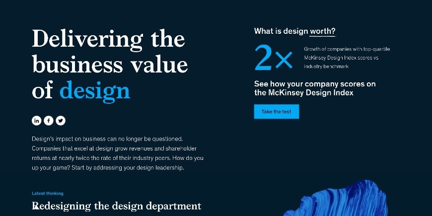 Business Value of Design Collection Page 2022 Update – Desktop