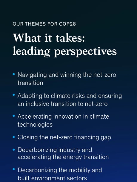 COP28 themes module mobile