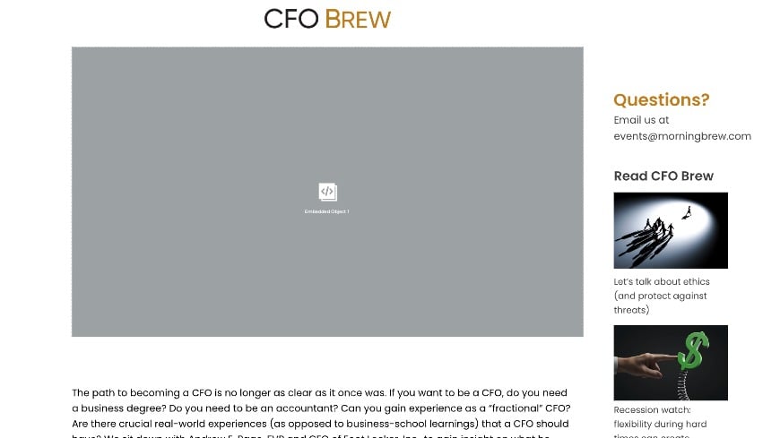 CFOB | The new CFO: How to chart a course to the C-suite | Sept 2022
