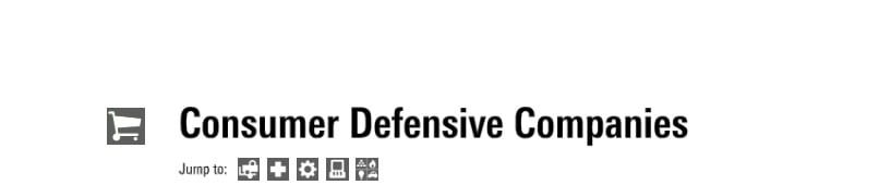 Section 1 Header: Consumer Defensive
