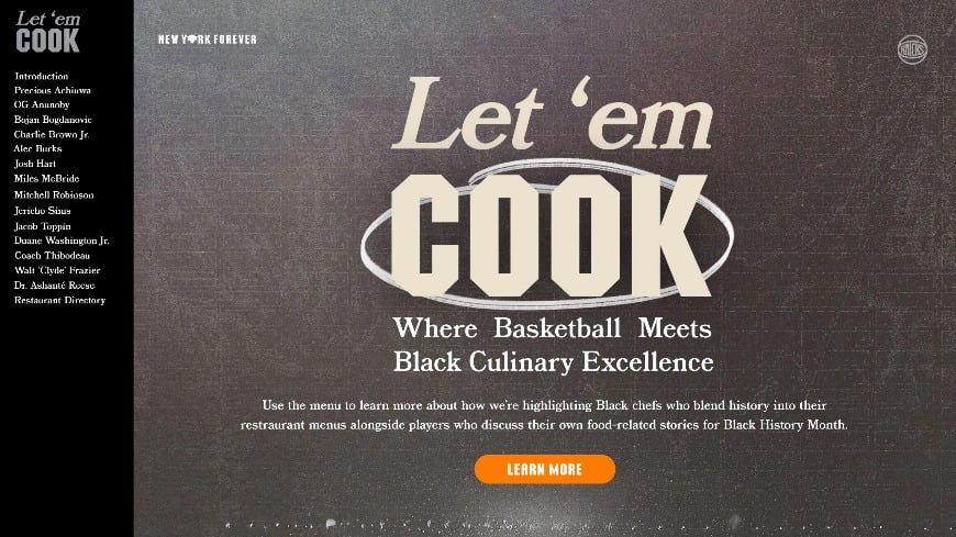 Let em Cook New York Knicks, Black History Month, God's Love We Deliver ...