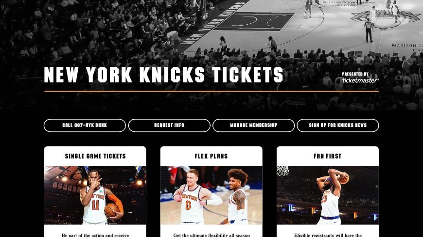 Ticket Central New York Knicks Tickets | Playoff, Groups, and Season ...