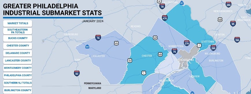Greater Philadelphia Industrial Submarket Stats