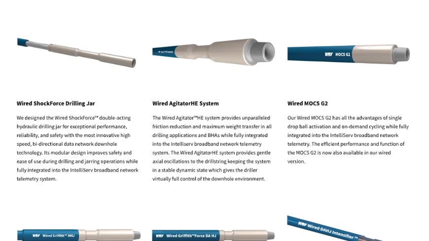 WBT | Wired Drilling Tools Web Module