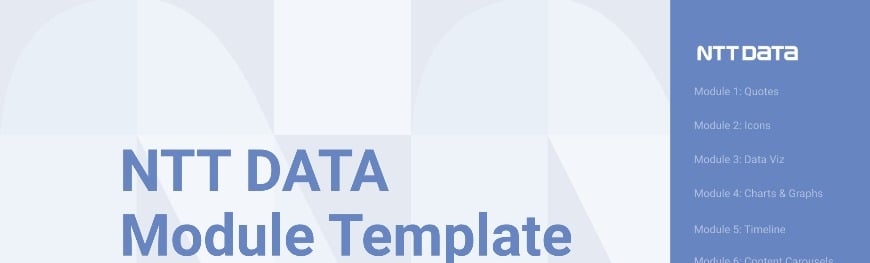 Populated NTT DATA Ceros Module Templates
