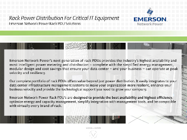Emerson Network Power Rack PDUs