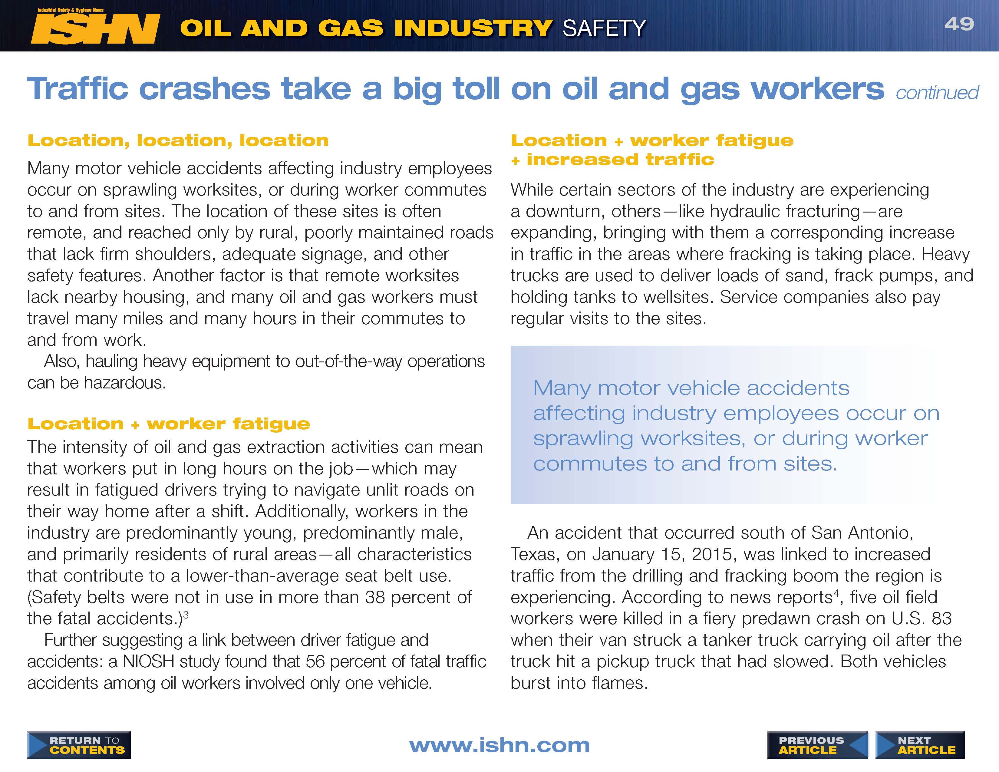 ISHN Oil and Gas Industry Safety