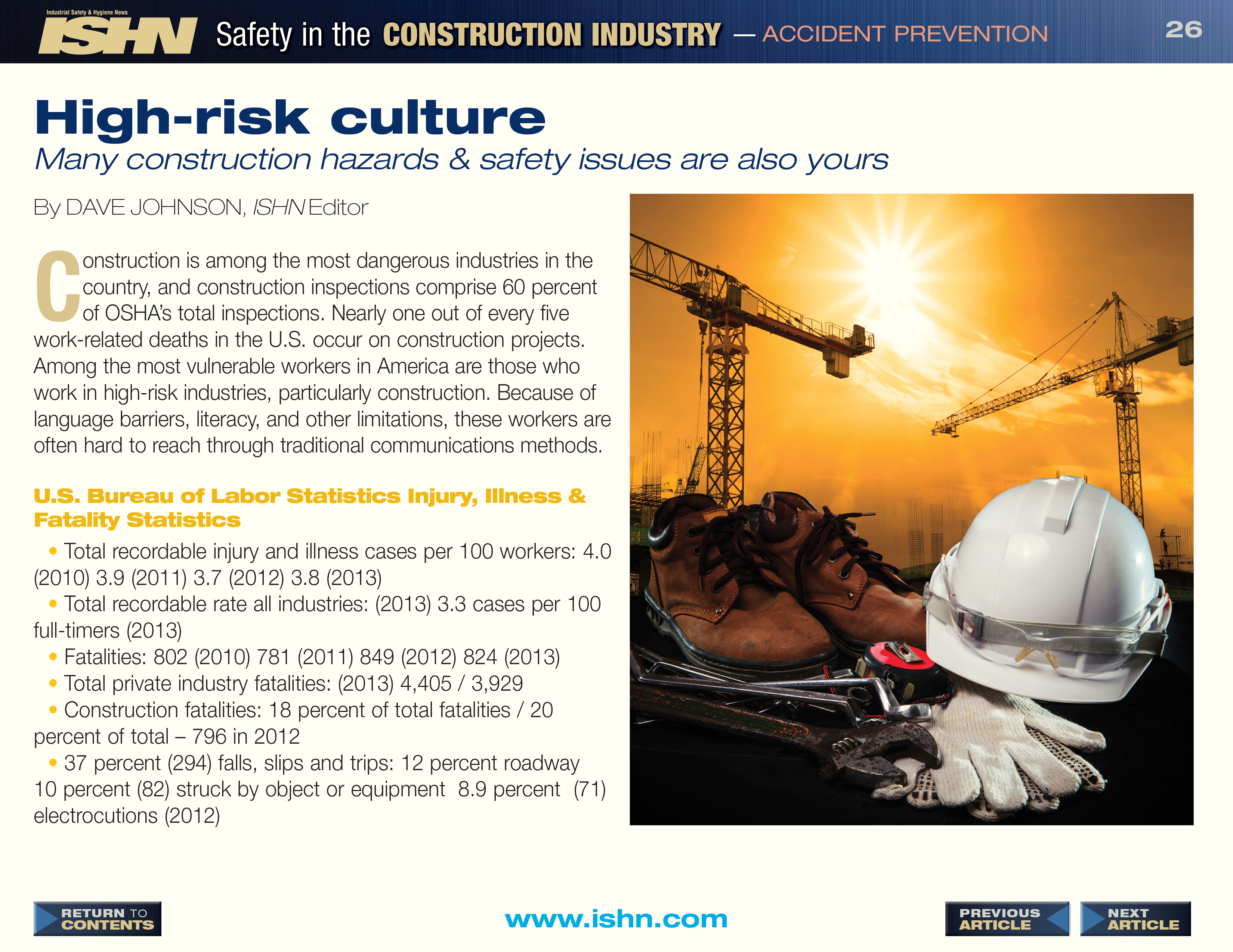 ISHN Construction Industry Safety
