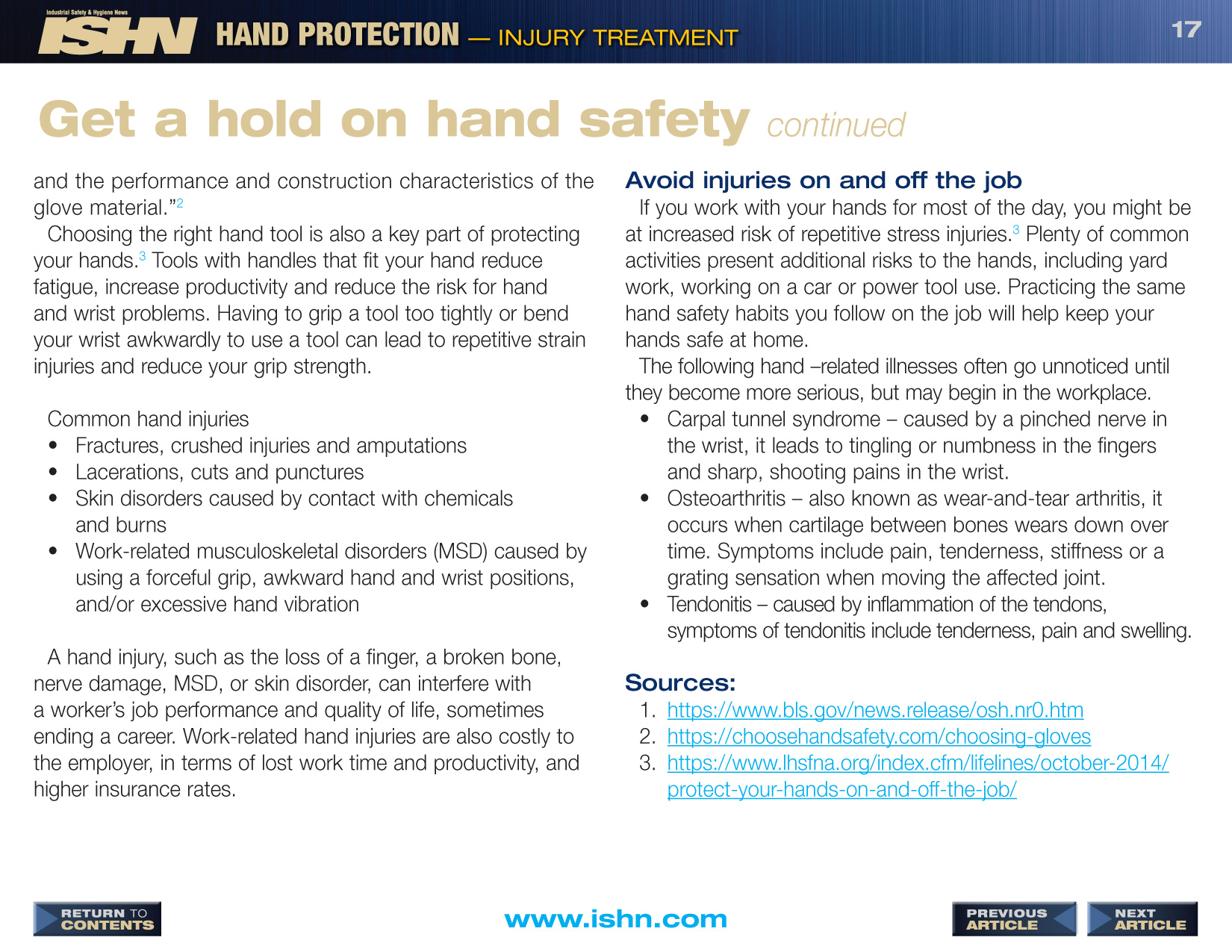 ISHN eBook Hand Safety