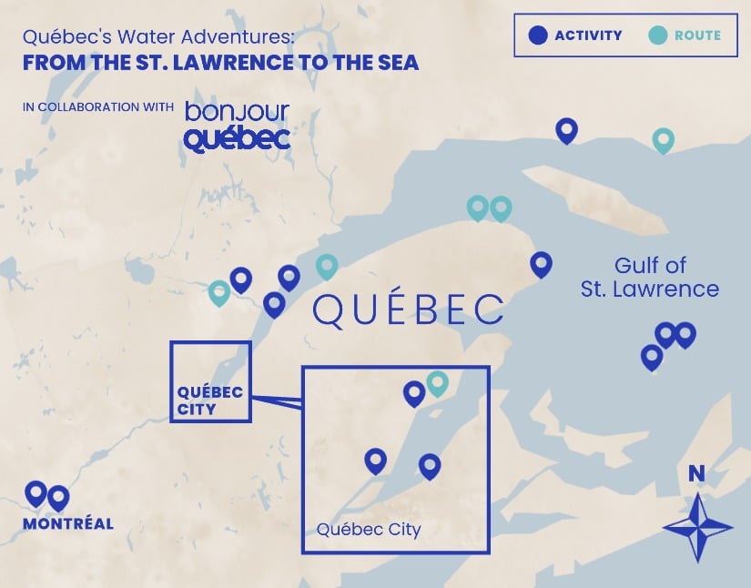 Quebec Map St. Lawrence