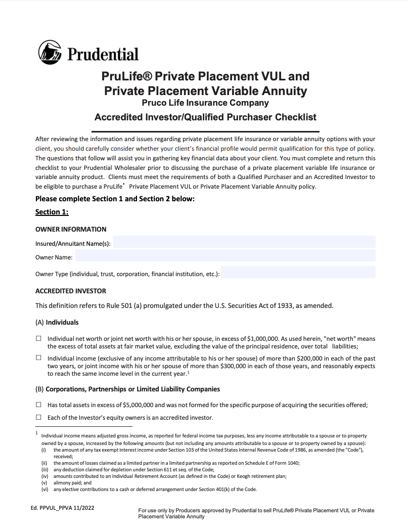 PruLife Private Placement ISG_DG_ILI181_01 Copy Prudential, Private ...