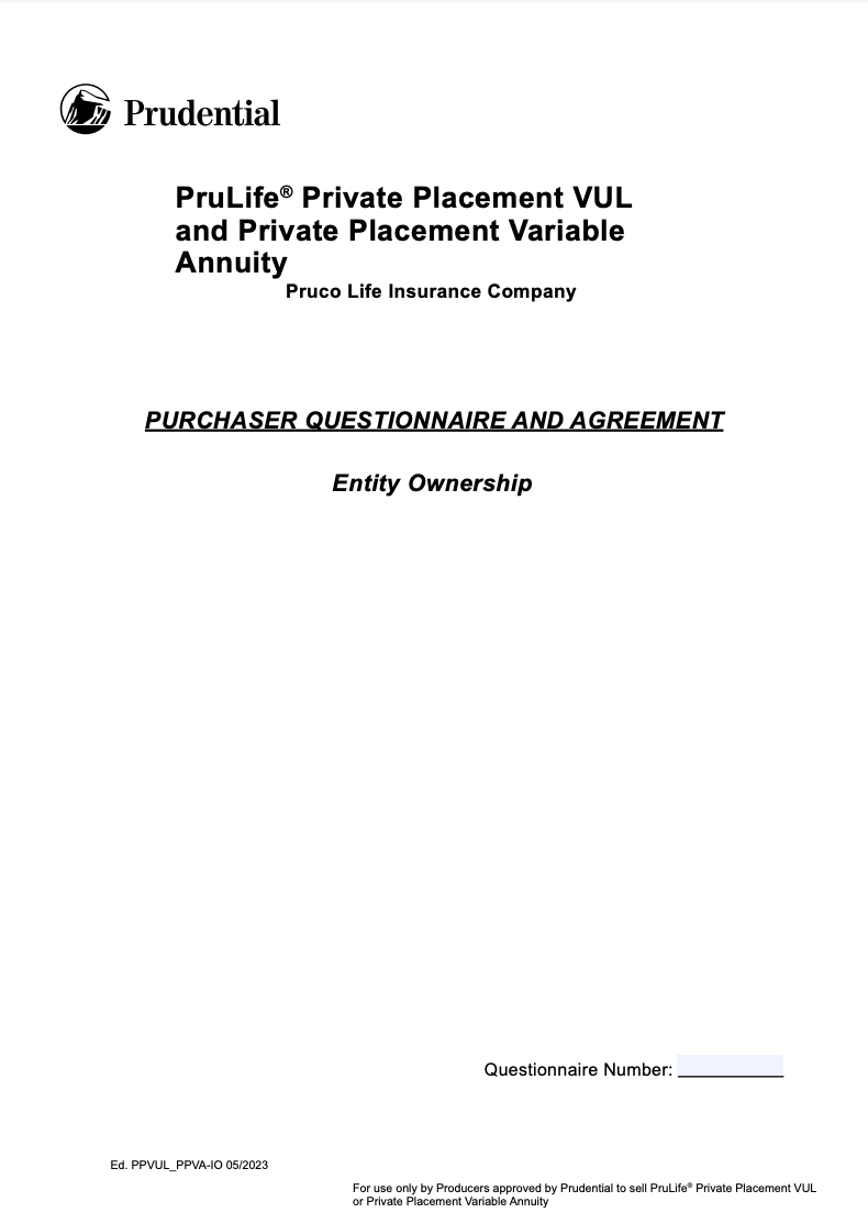 PruLife Private Placement ISG_DG_ILI181_01 Copy Prudential, Private ...