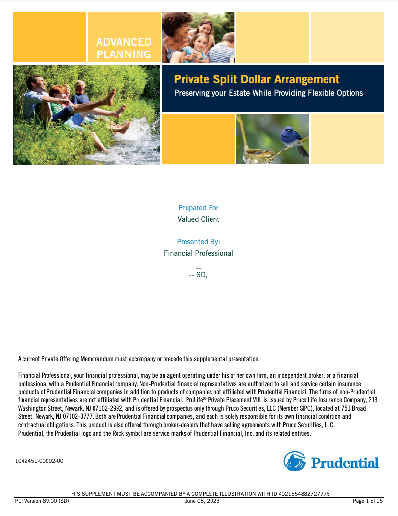 PruLife Private Placement ISG_DG_ILI181_01 Copy Prudential, Private ...