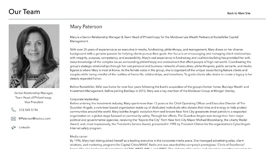 Mary Paterson Bio