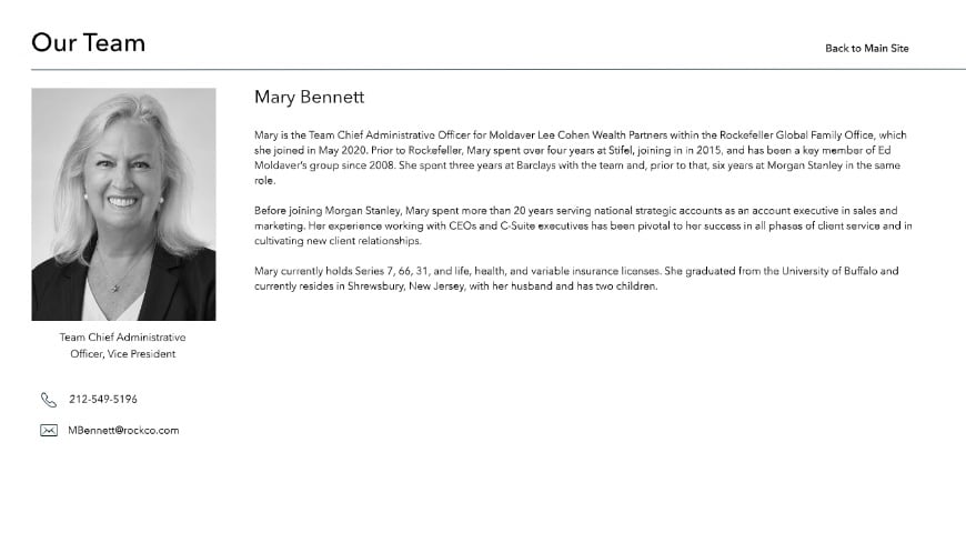 Mary Bennett Bio