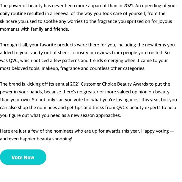 QVC: 2021 Beauty Awards