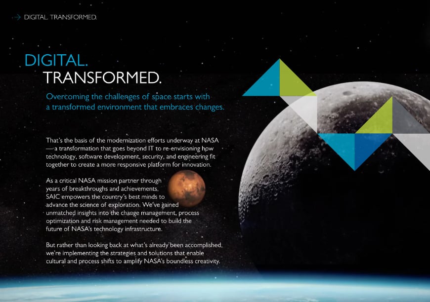 Digital Transformation at NASA with help from SAIC (BoT)