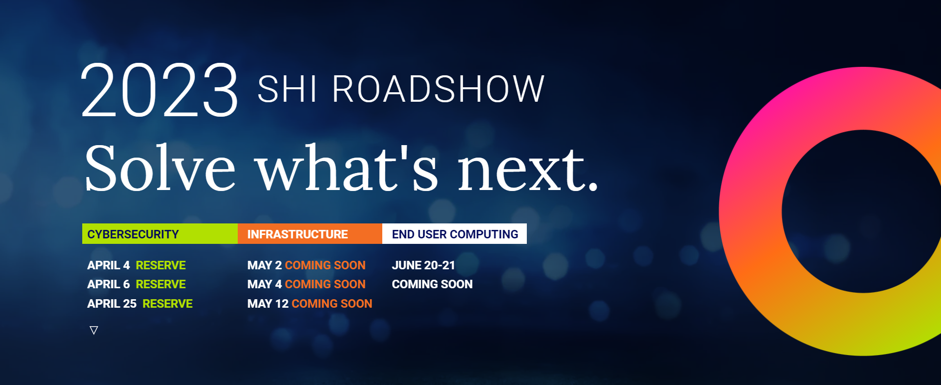 2023 SHI Roadshow | Solve what's next | Cybersecurity, Infrastructure & End User Computing 2023 ...