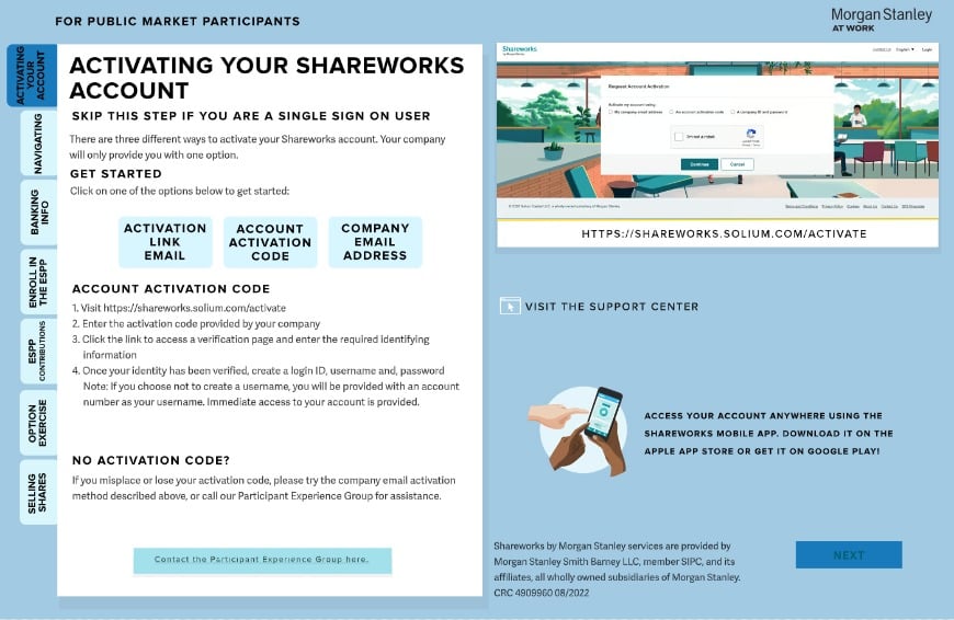 Shareworks Participant Training (Public Markets) Everything But Restricted Awards