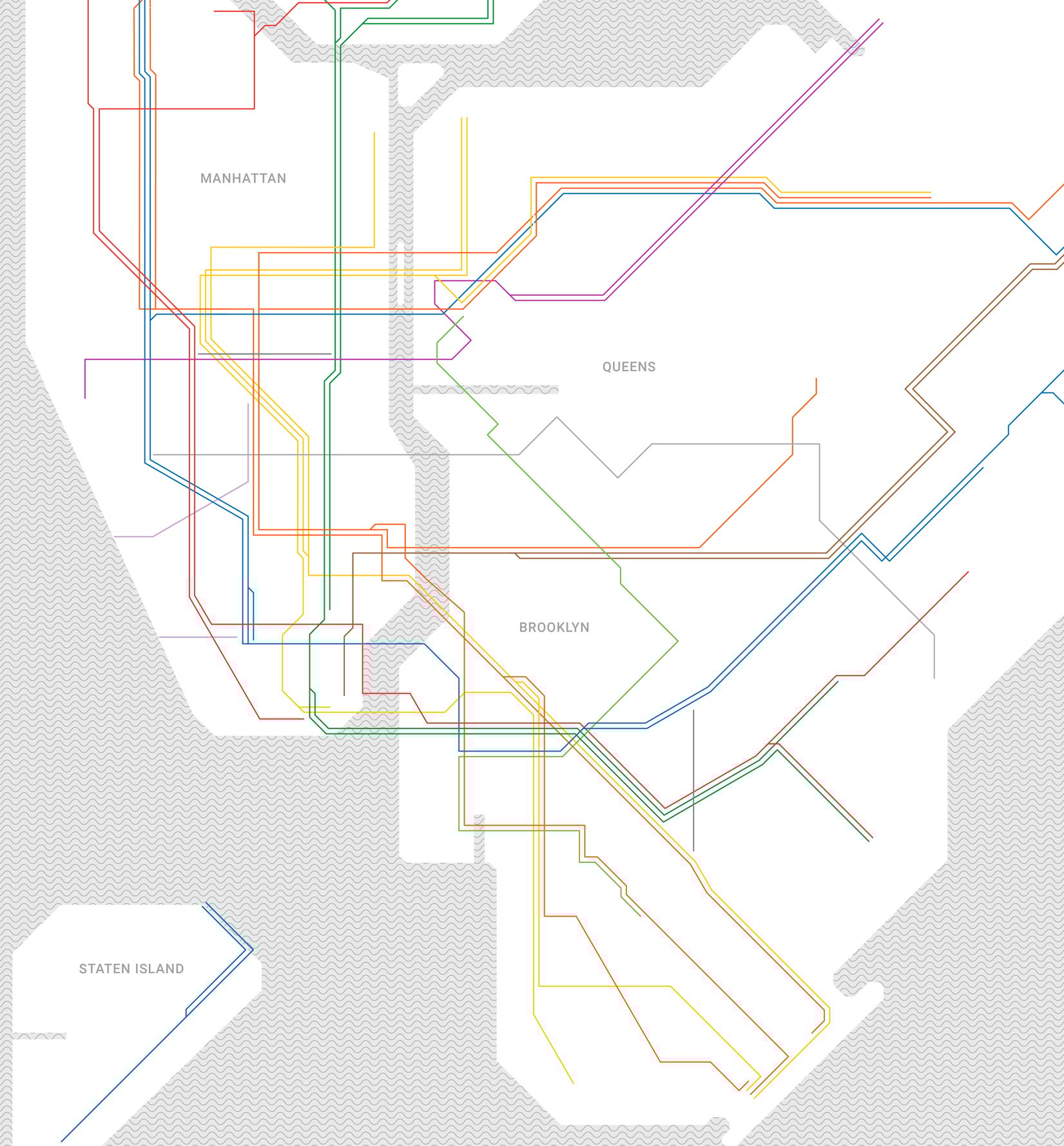 Subway Map Manhattan Only