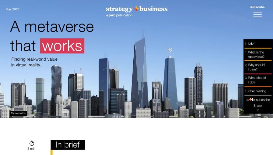 strategy+business | A metaverse that works
