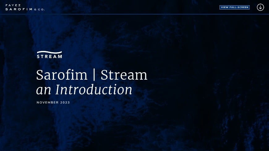 Sarofim Stream Intro
