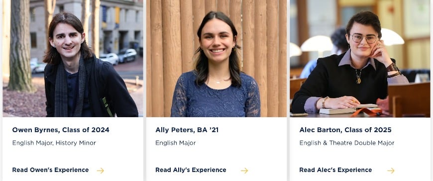 English Alumni + Student Testimonials