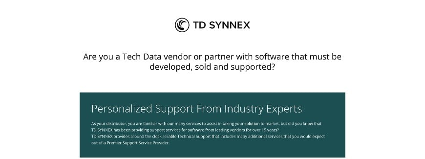 TD SYNNEX - Software Support Services