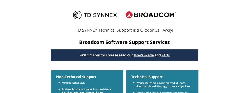 TD SYNNEX - Broadcom Support