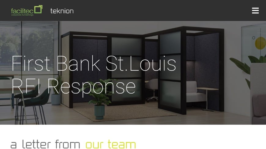 23-1020 Teknion | First Bank RFI
