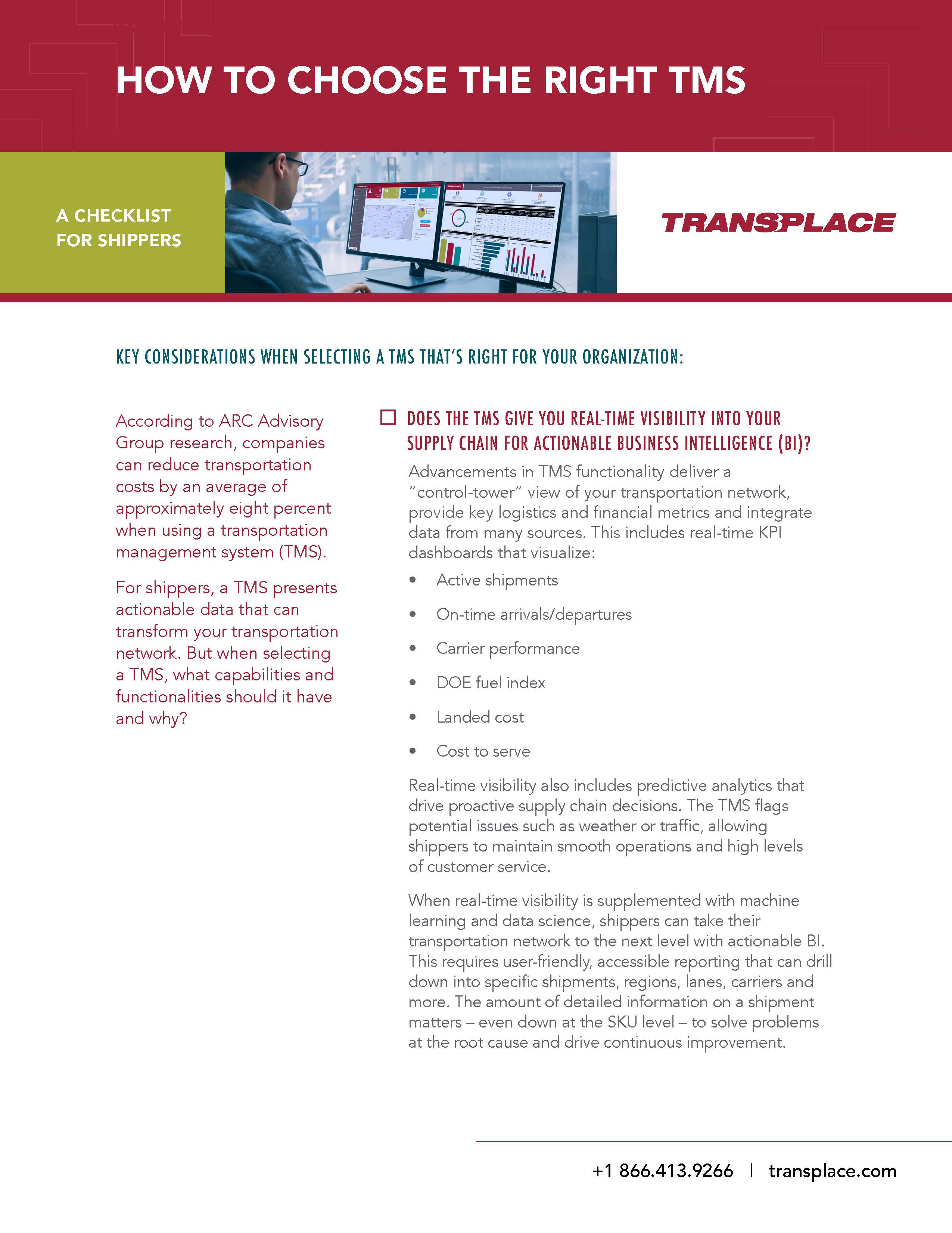 SaaS TMS Product Page
