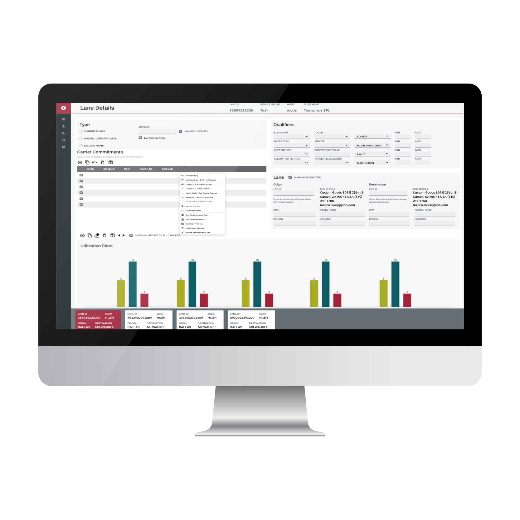 SaaS TMS Product Page
