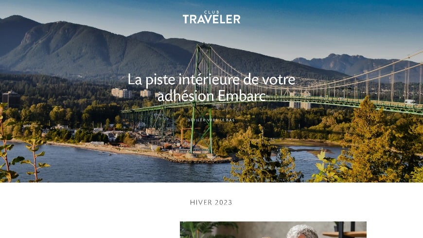 Landing Page (Embarc French)