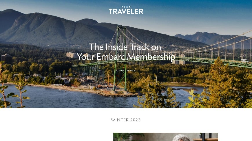 Landing Page (Embarc)