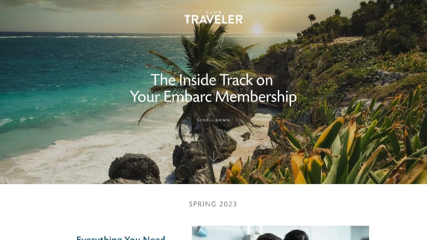 Landing Page (Embarc)