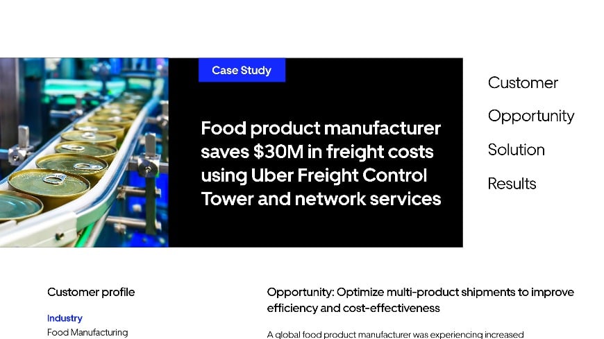 Food Product Manufacturer Case Study