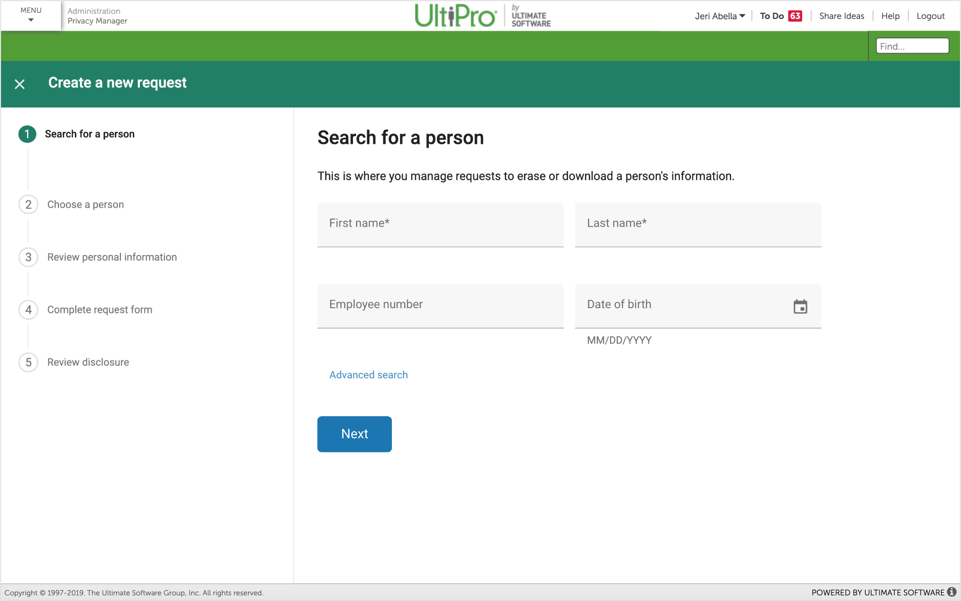 UltiPro Giving (Mobile Screens) Clickable Demo